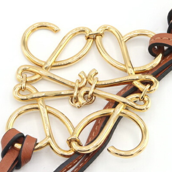 Loewe | Accessories | Loewe Bag Charm Anagram C82232x1 Brown Leather ...